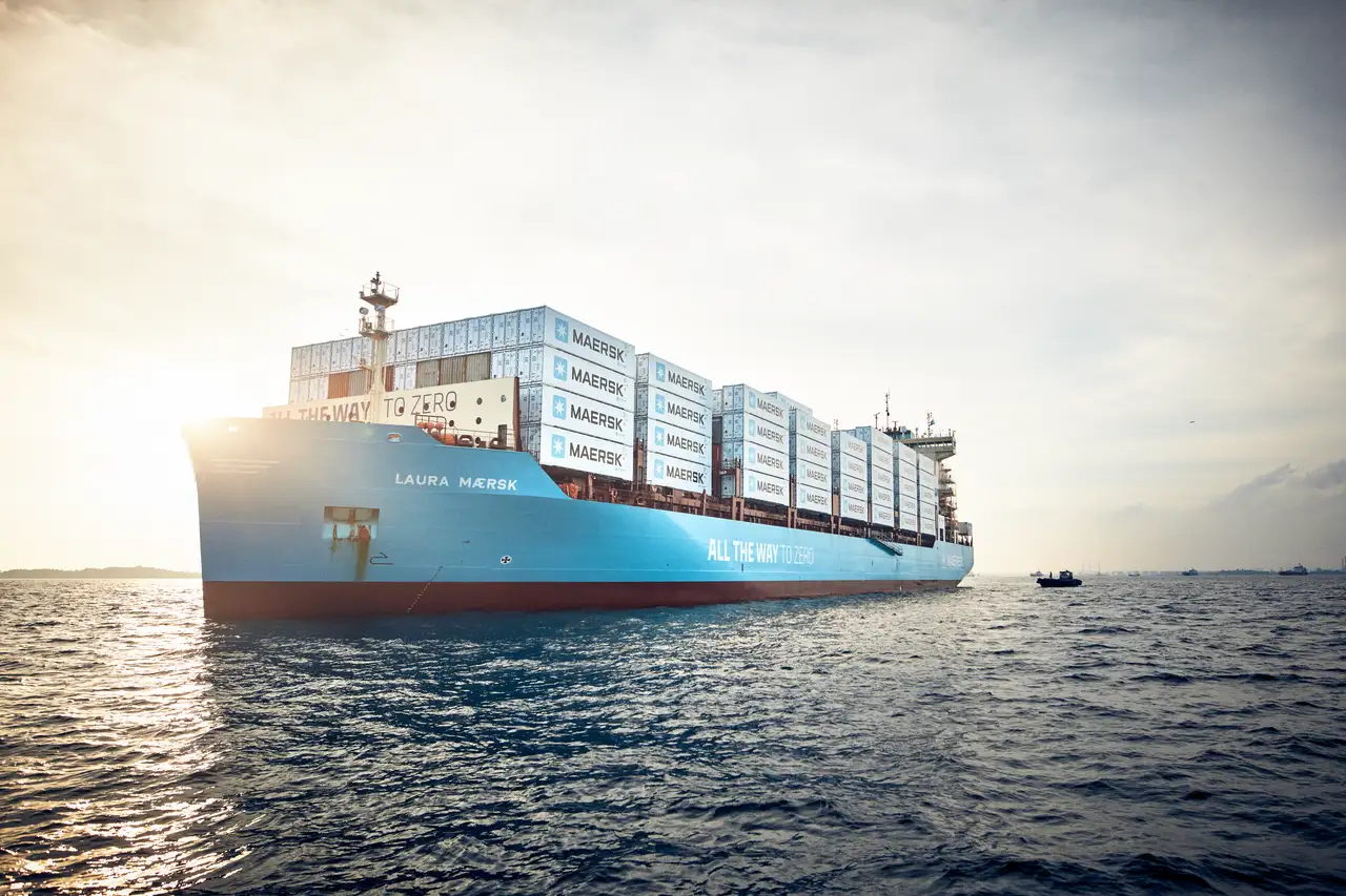 The world's first methanol-powered container ship sails under the ...
